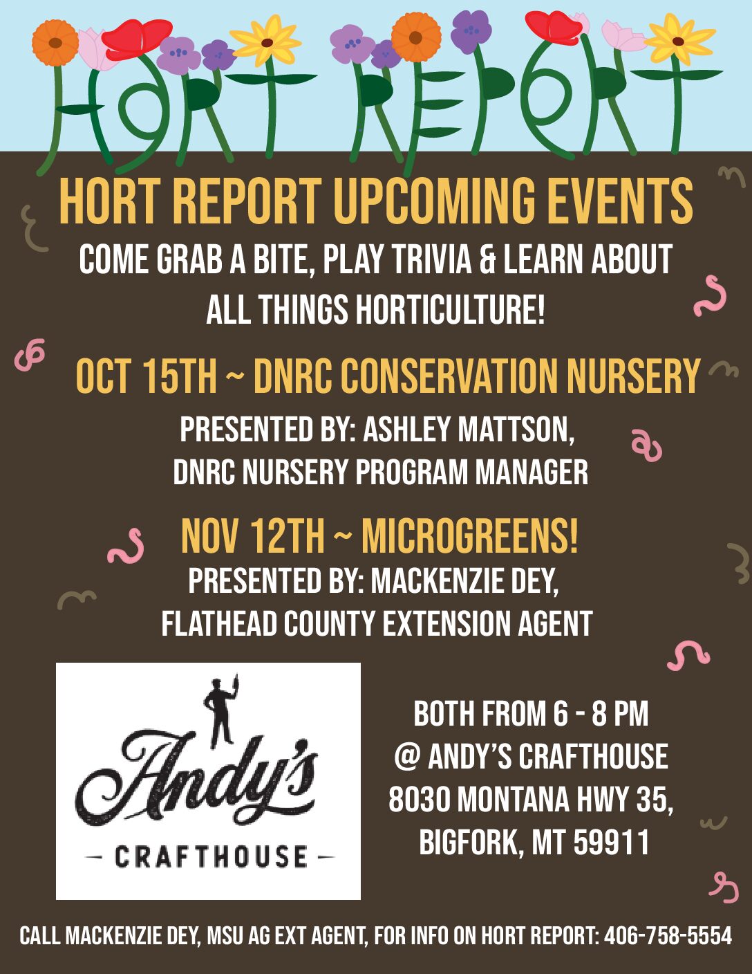 Hort Report at Andy's Crafthouse | Bigfork | Small Village - Big Adventure